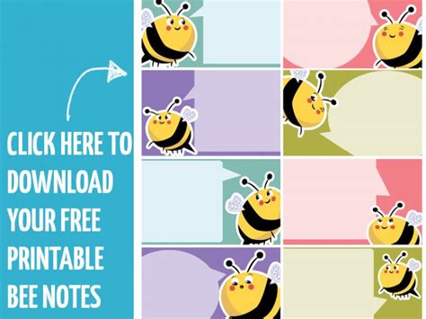 Diy Notepad Free Printable Bee Notes Moms And Crafters