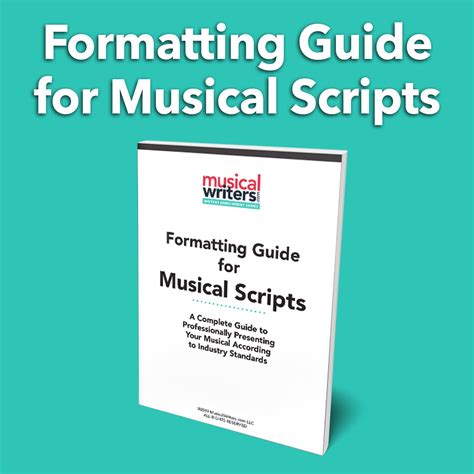 mw formatting guide for musical scripts musicals script worksheet