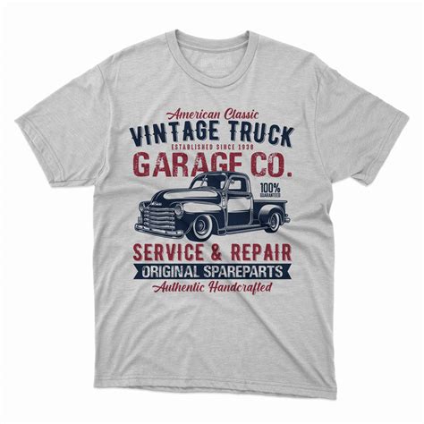 American Classic Vintage Truck Cars Printed T Shirt 26 Twenty