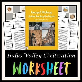 Indus Valley Civilization Guided Reading Worksheet Ancient History