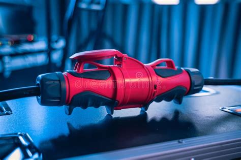 Close Up Of A Three Phase Stage Power Cable Stock Image Image Of