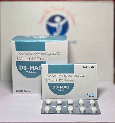 Magnesium Glycine Complex And Vitamin D3 Tablets