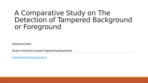 Pdf A Comparative Study On The Detection Of Image Forgery Of Tampered
