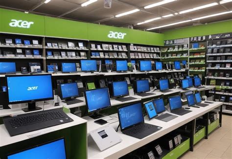 A Store Display Of Laptops And Other Electronic Devices Premium Ai Generated Image