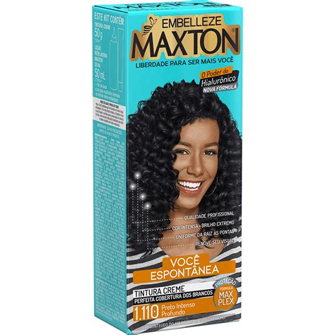 Tinta De Cabelo Maxton Individual Você Mais Espontânea Preto Intenso