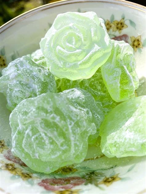 Absinthe Rose Shaped Hard Candy 14 Pieces Mocktail Candy Absinthe Flavored Hard Candy Old