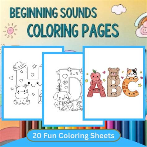 Beginning Sounds Coloring Pages Fun Alphabet Learning Coloring Sheets