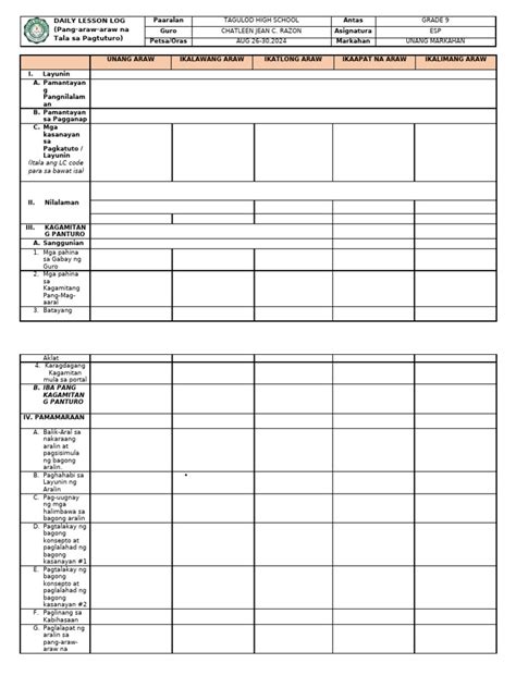Esp Format Pdf
