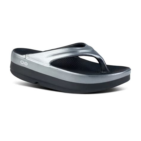 Oofos Oomega Oolala Luxe Thong Womens Vertical Runner