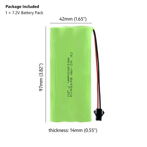 72v 1800mah 6aa Cells Rechargeable Ni Mh Battery Vicedeal