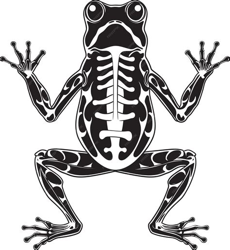 Bone Bridge Skeleton Frog Vector Icon Cryptic Croak Skeleton Frog Logo