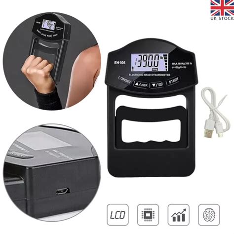 Grip Strength Tester 396lbs180kg Digital Hand Dynamometer Grip