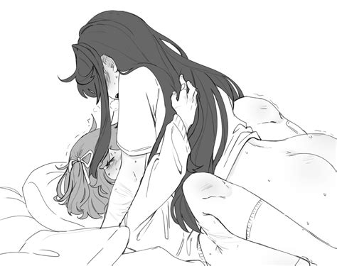 Natsuki And Yuri Doki Doki Literature Club Drawn By Pockiseisont
