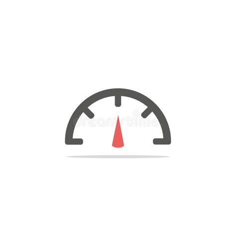 The Tachometer Speedometer And Indicator Icon Performance Measurement Symbol Flat Vector