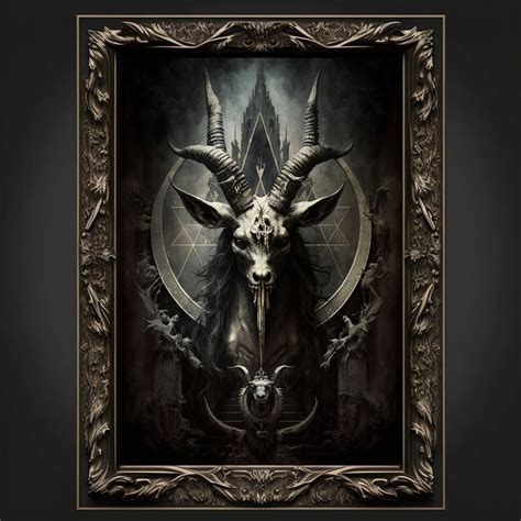 Baphomet Art Print Devil Art Satan Print Lucifer Poster Renaissance