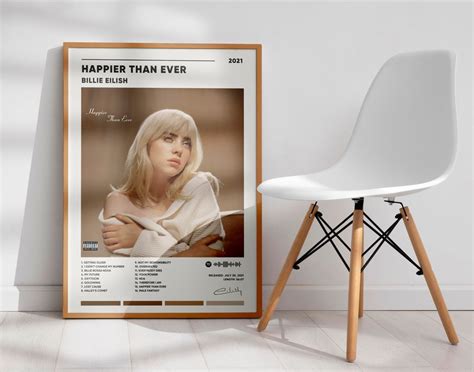 Billie Eilish Happier Than Ever Poster Happier Than Ever Album Cover