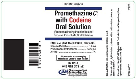 Promethazine And Codeine Package Insert