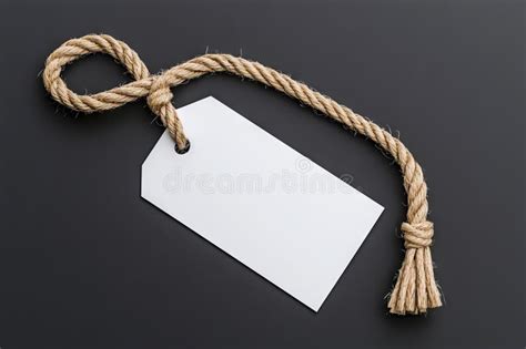 Blank Name Tag Mockup Isolated On Black Simple Empty Badge Hanging On A String Around The Neck