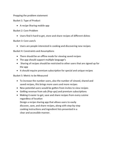 Prepping The Problem Statement Pdf