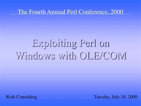Ppt Exploiting Perl On Windows With Olecom Powerpoint Presentation Free Download Id316661