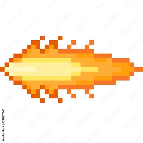 Pixel Illustration Of Powering Fire Stock Illustration Adobe Stock