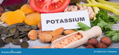 Healthy Eating As Source Natural Potassium Vitamin K Minerals And Fiber Stock Image Image Of