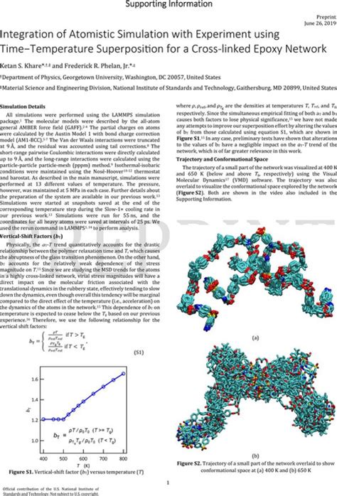 Integration Of Atomistic Simulation With Experiment Using Time−temperature Superposition For A
