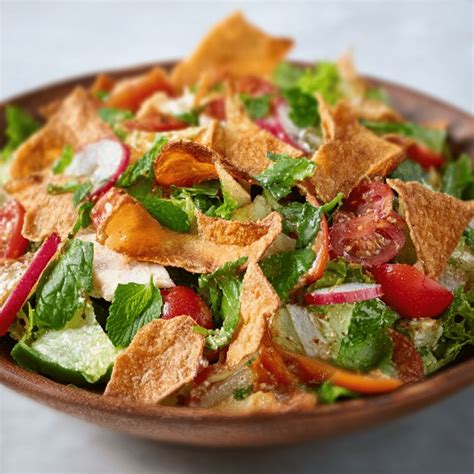 Refresh Your Meal With Lebanese Fattoush Salad With Crispy Pita Chips