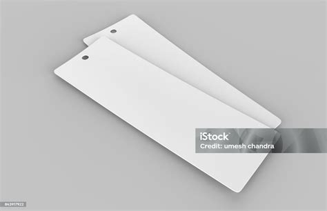 빈 태그 또는 레이블 및 책갈피 또는 Bookmarker 템플릿 디자인에 대 한 백색과 최대 모의 3d 렌더링 그림입니다 0명에