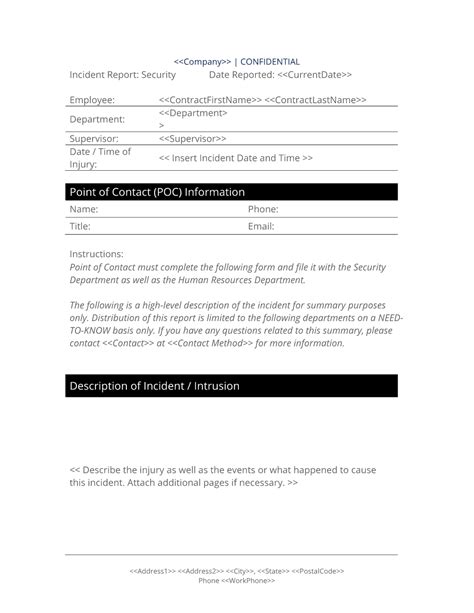 Data Breach Report Template