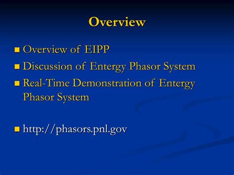 Ppt Enhanced Wide Area Visibility In The Eastern Interconnection For Reliability Management
