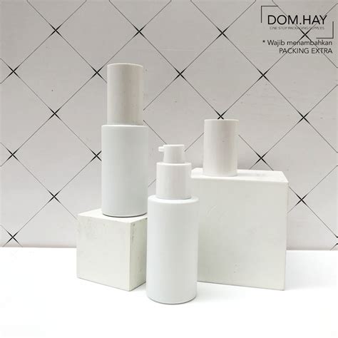 40ml Doff White Glass Pump Bottle 7uk Skin Care Lotion Serum Soap