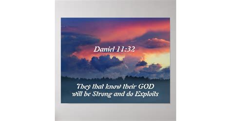 Daniel 1132 Bible Verse Poster Zazzle