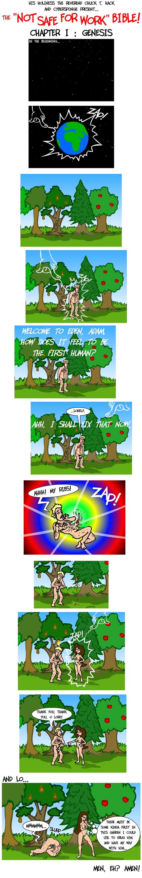 Rule 34 Adam Casual Christianity Eve Female Human Leaf Clothing Leaf