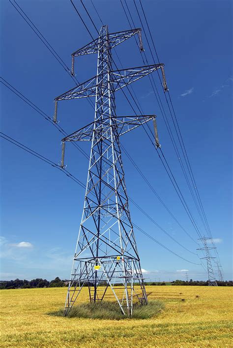 Electricity Pylon Photograph By Simon Fraser Science Photo Library