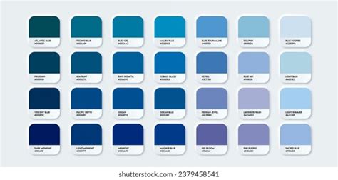 Blue Pantone Color Chart