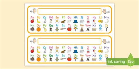 Alphabet Table With Pictures Letter Formation