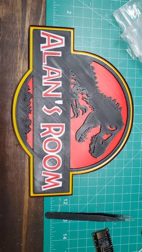 Jurassic Park Jurassic World Door Wall Decor Sign Dinosaur