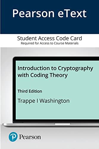 Introduction To Cryptography With Coding Theory Computer Science Books Amazon