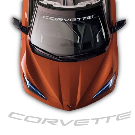 Corvette Signature Front Windshield Decals For Cars Chevrolet Corvette