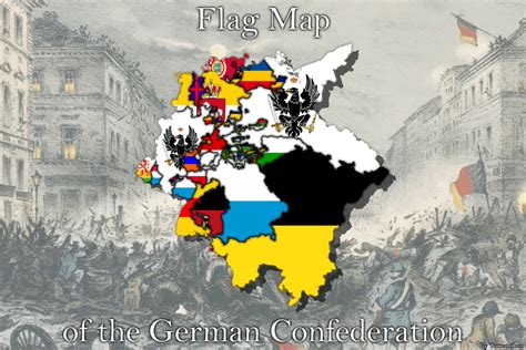 Flag Map Of The German Confederation 1815 1866 Mapporn