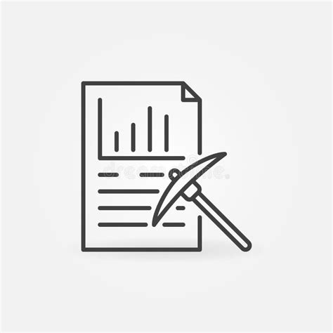 Data Mining Vector Concept Icon In Thin Line Style Stock Vector