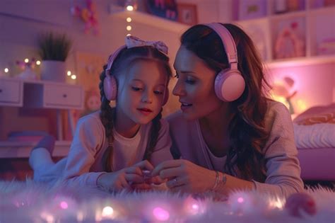 Premium Photo Mom And Daughter Creating A Custom Mothers Day Pla