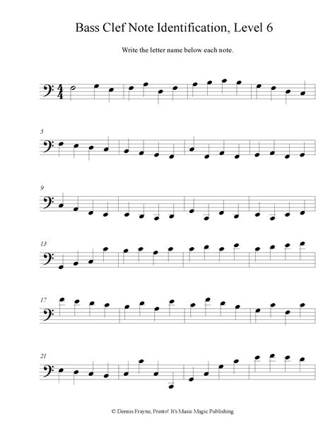 Free Printable Music Note Naming Worksheets — Presto Its Music Worksheets Library