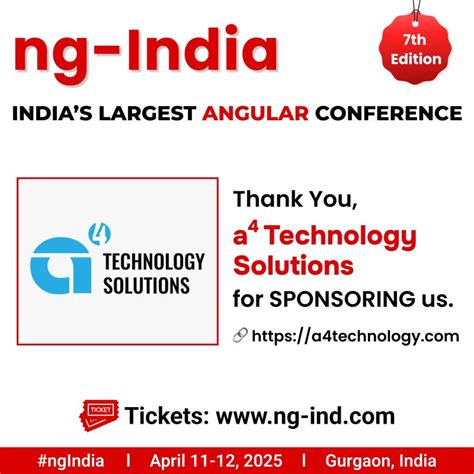 Ngindia Angular Javascript Typescript Developercommunity A4technologysolutions A4
