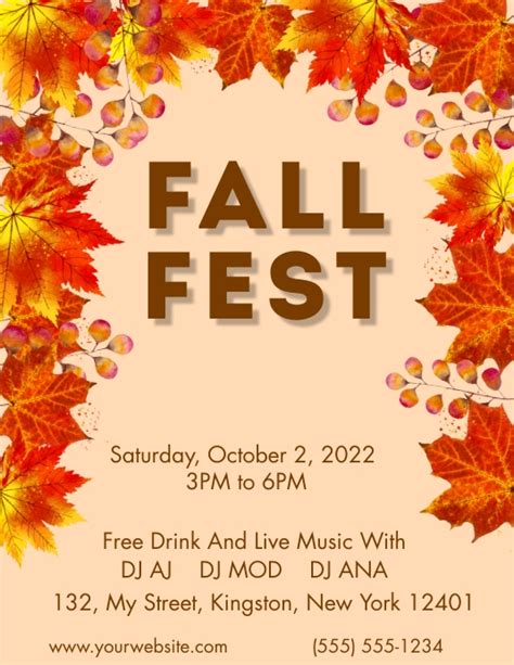 Fall Festival Event Flyer Template Postermywall