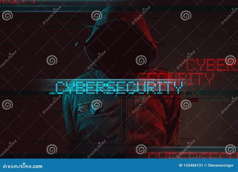 Faceless Hooded Unidentifiable Male Person Using Tablet Computer