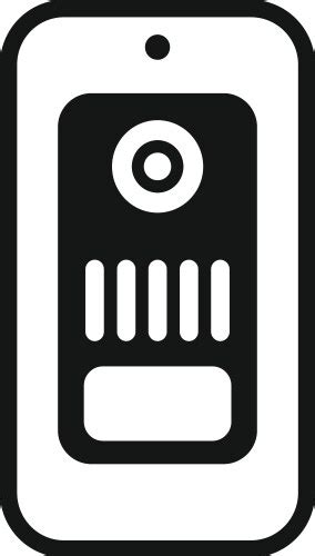 Modern Intercom System Controlling Access Vector Image