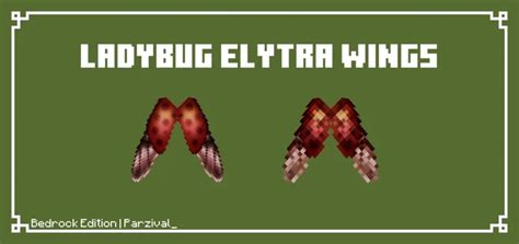 Ladybug Elytra Wings 16x And 32x Bedrock Edition Texture Pack For Minecraft