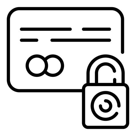 Privacy Credit Card Icon Outline Vector Safe Payment 15660216 Vector